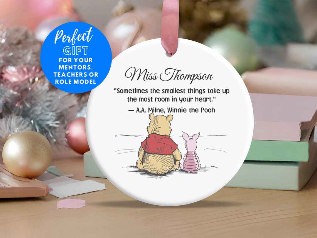 Personalized Teacher Ornament Winnie the Pooh Quote Appreciation Gift ...