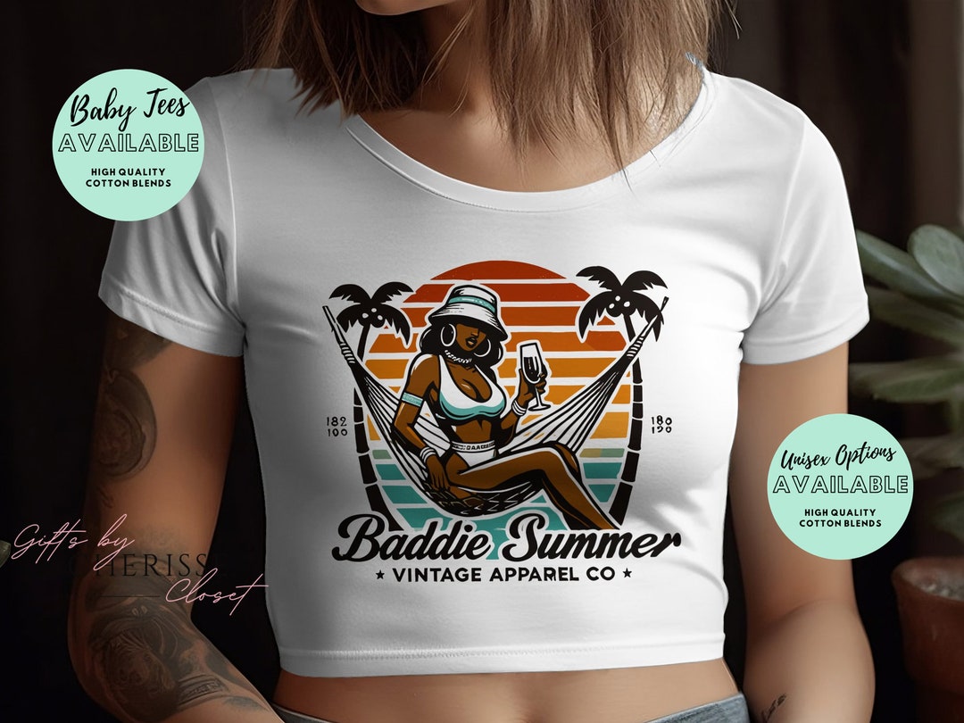 Retro Sunset Baddie Summer Vintage Shirt 90s Graphic Shirt Summer Baby ...