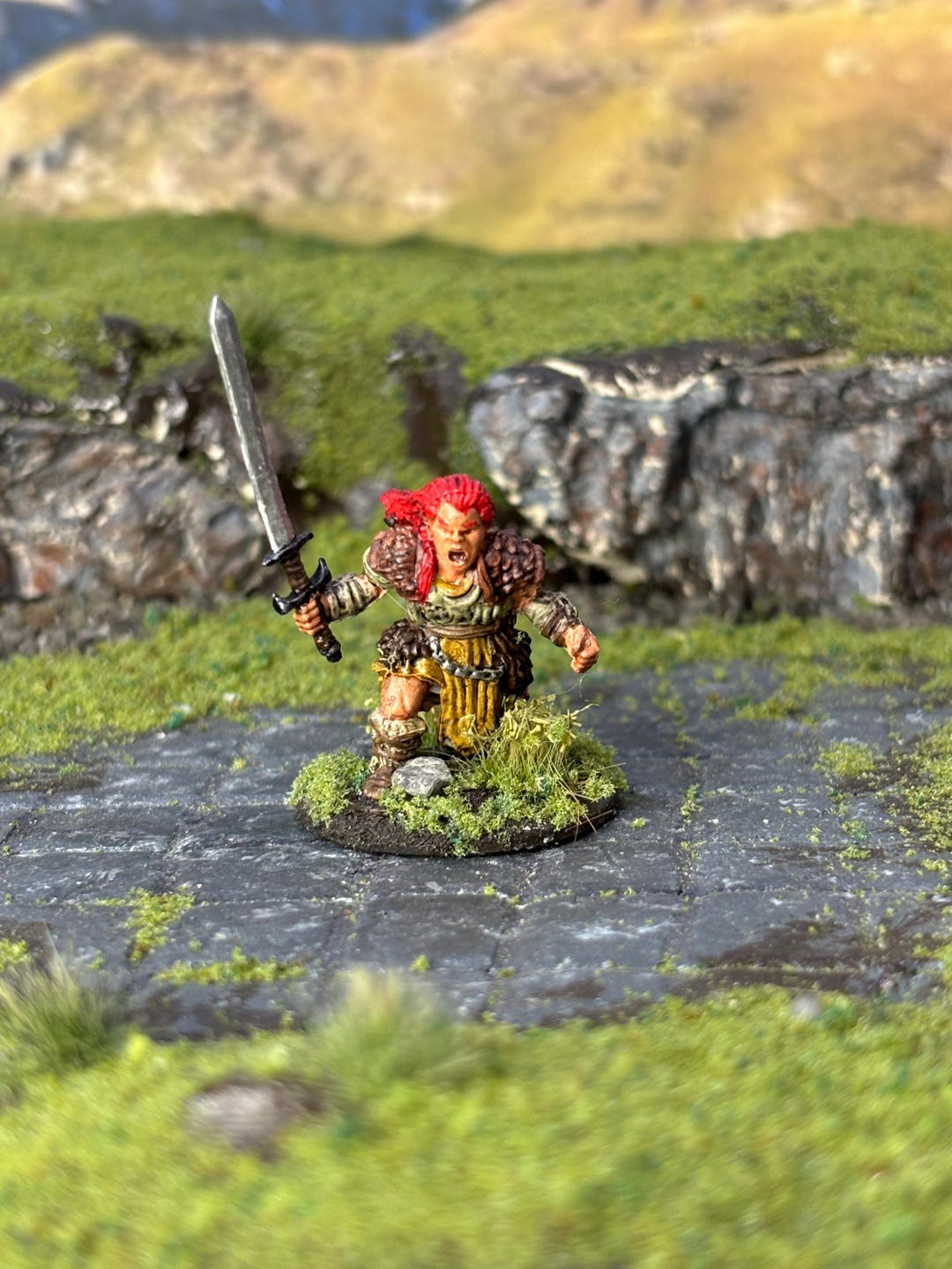 Hand Painted Dwarf Female Barbarian/fighter Miniature - Etsy