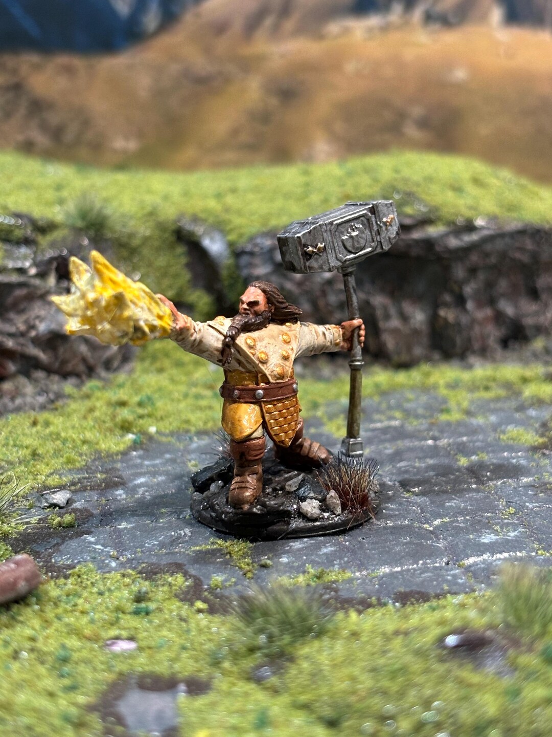 Hand Painted Male Dwarf Cleric - Etsy