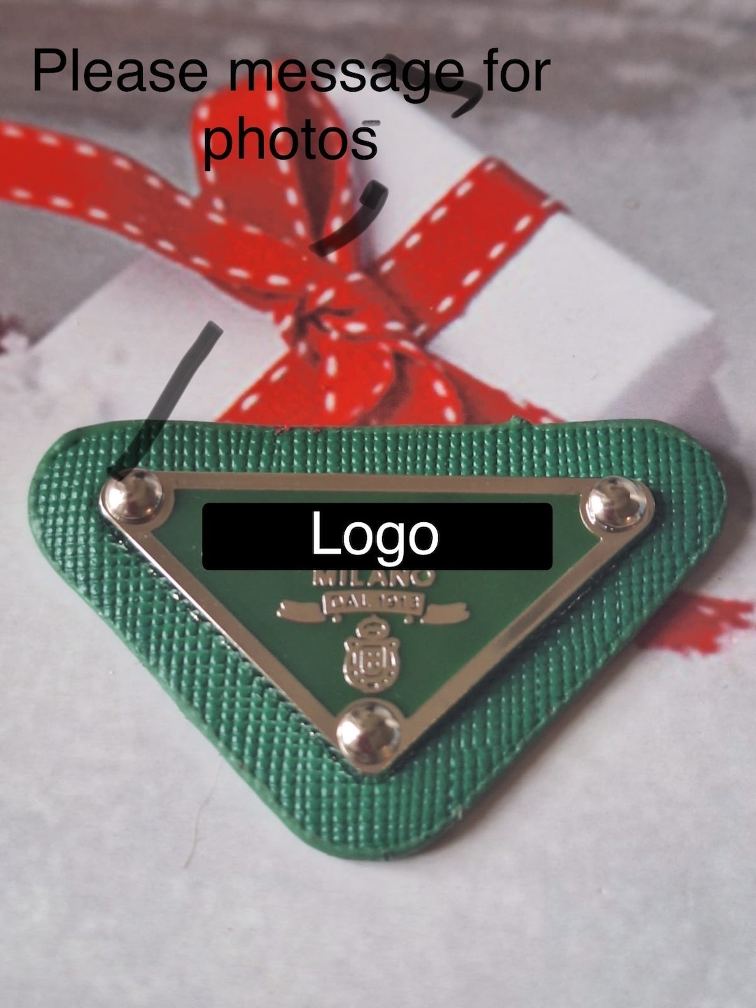 Patch Triangle Leather Logo Brooch 48mm - Etsy