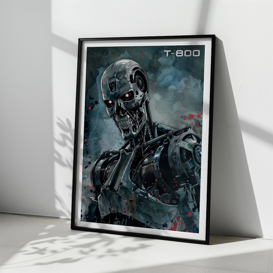 Terminator T-800 Affiche Toile Displate Alu Brossé - Etsy