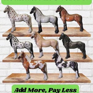 Black Spot Leopard Friesian Stallion - 23cm High X 22cm Long - Ceramic ...