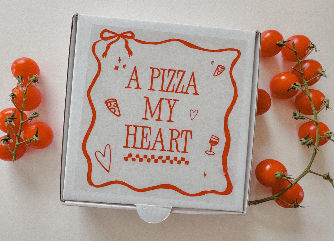 Custom Pizza Box Decals: Valentines, Galentines Party Favors - Etsy