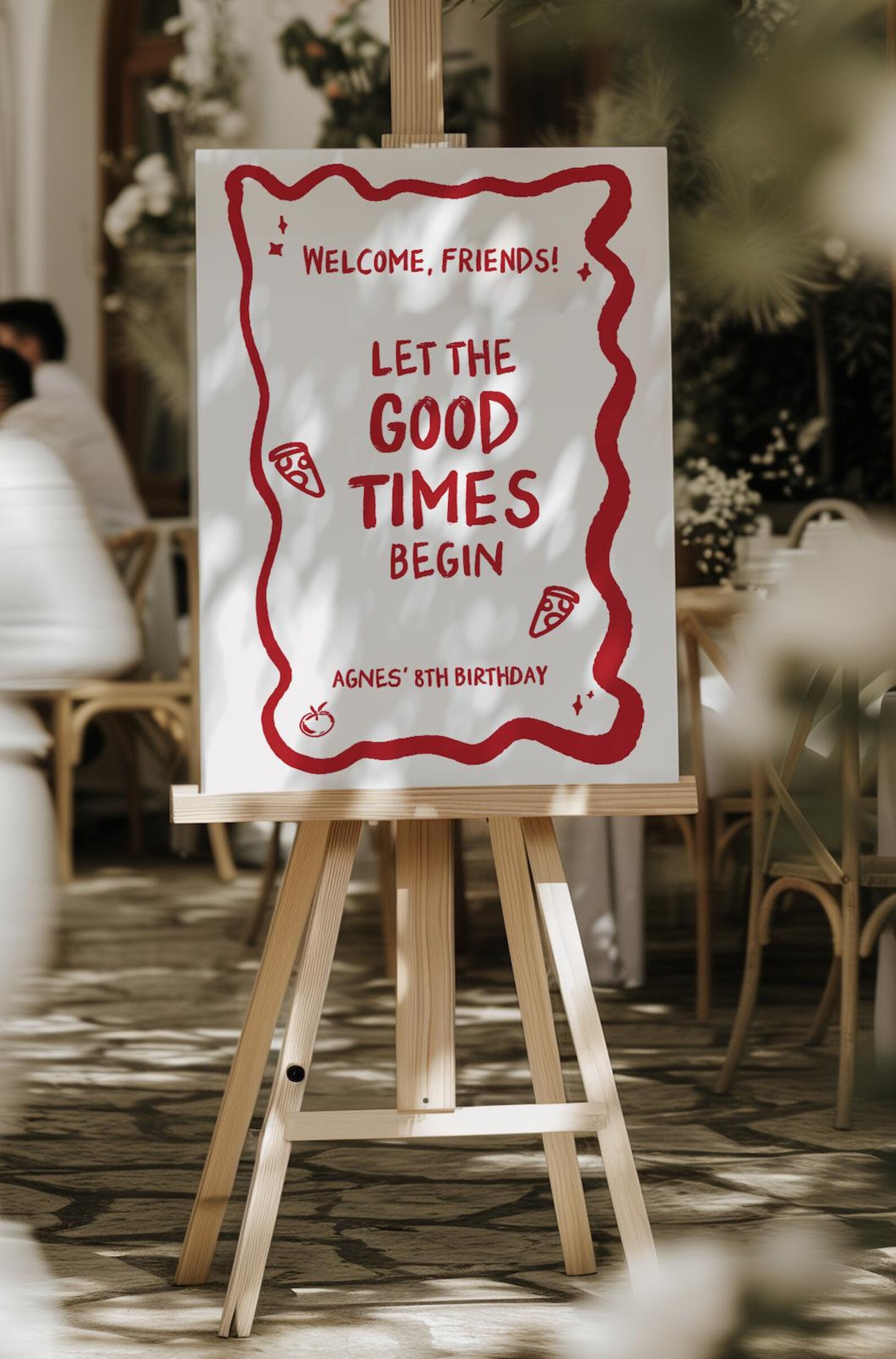 Pizza Party Welcome Sign Slice Slice Baby Shower Pizza Sign Party Decor ...