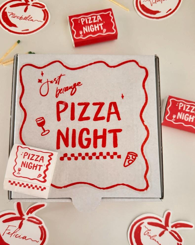 Custom Pizza Box Decals Pizza Box Party Favors - Etsy