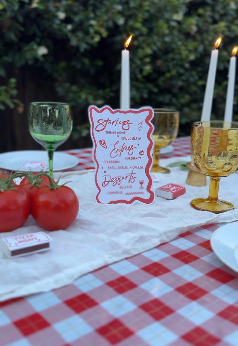 Pizza Party Invite Pizza Party Menu Aesthetic Pizza Party Invitation - Etsy