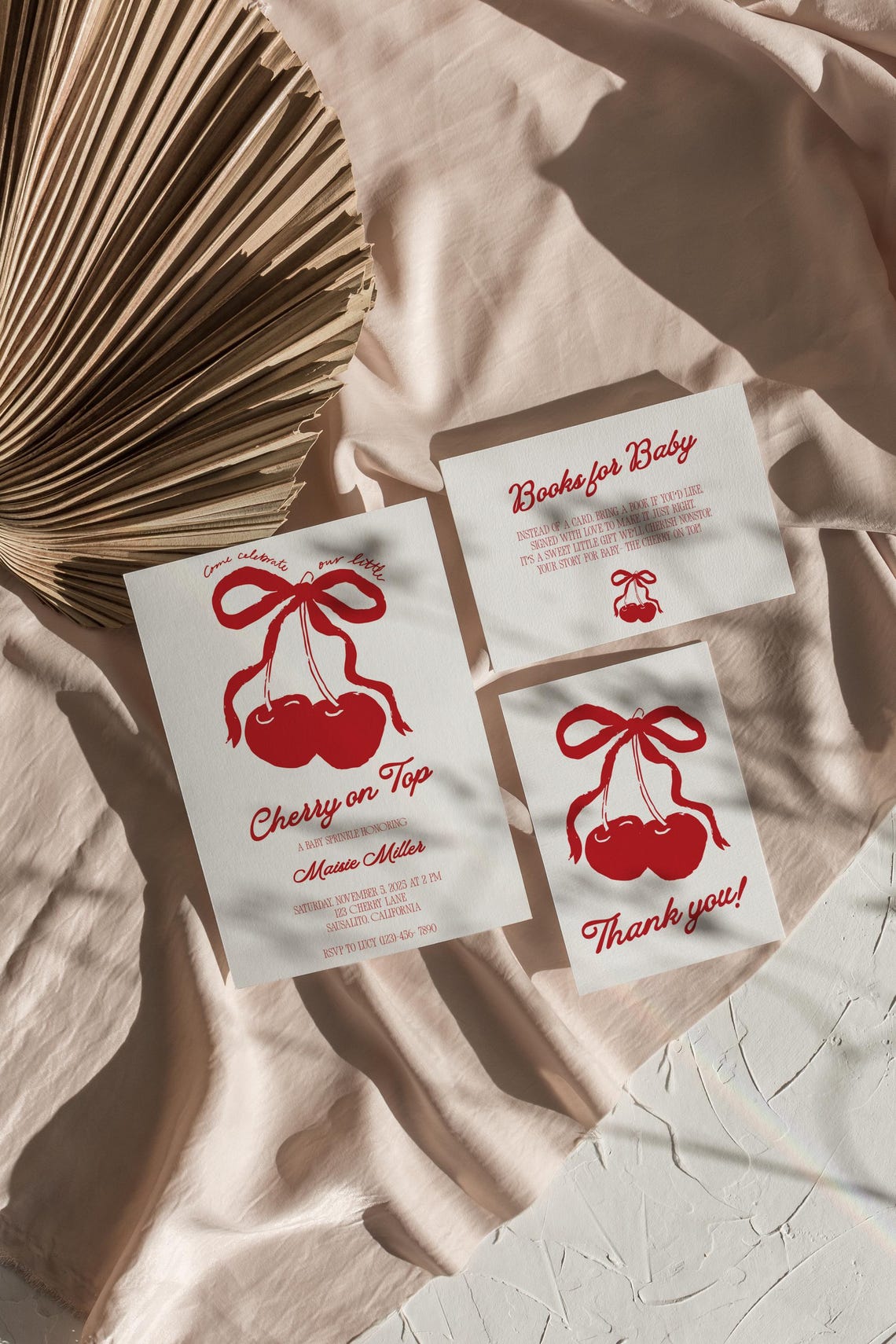 Cherry on Top Books for Baby Baby Shower, Our Little Cherry on Top Baby ...