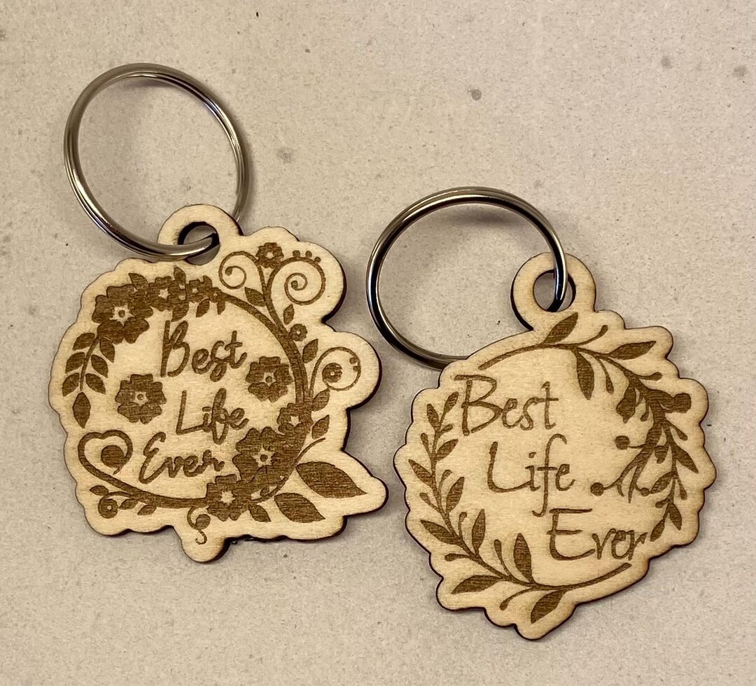 Best Life Ever Wooden Keychains - Etsy