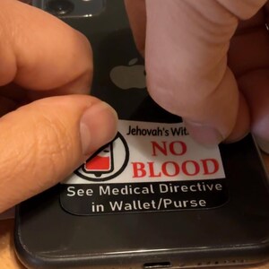 REFLECTIVE No Blood Stickers (rectangle) - Etsy