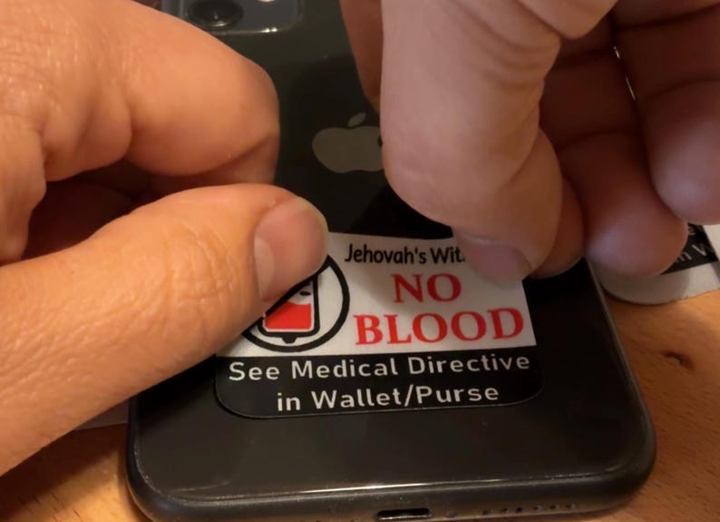 REFLECTIVE No Blood Stickers (rectangle) - Etsy