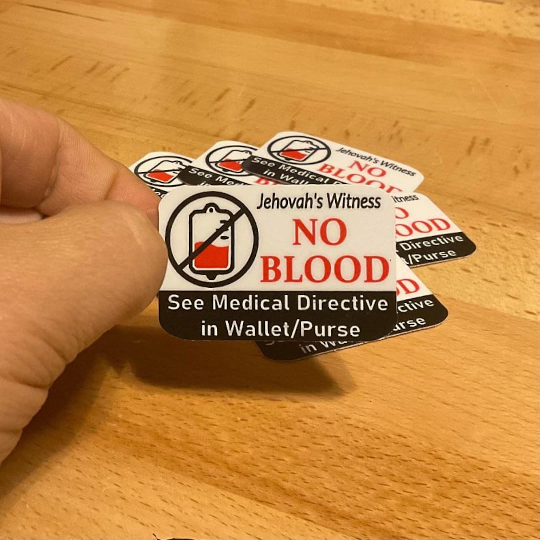 No Blood Stickers (rectangle) - Etsy