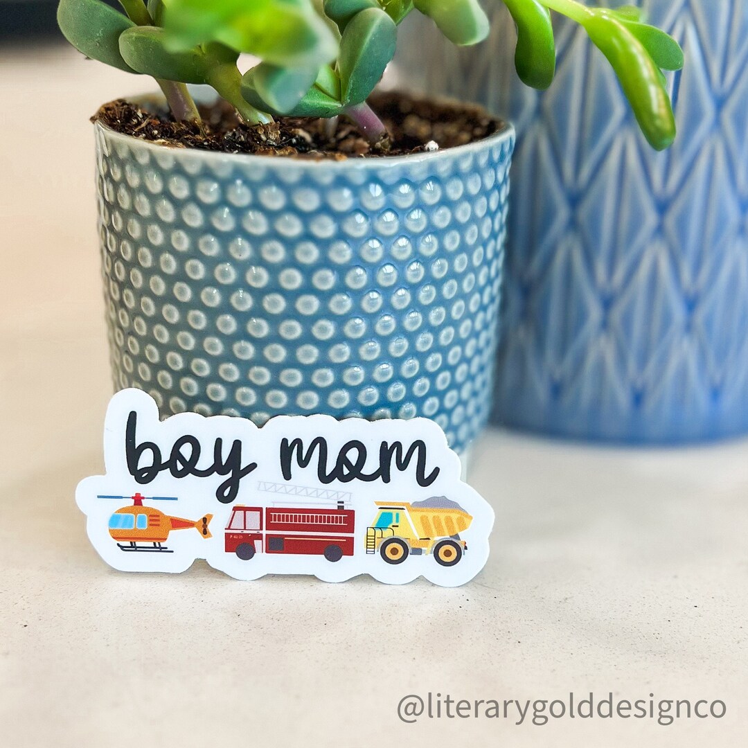 Boy Mom Vinyl Sticker - Etsy