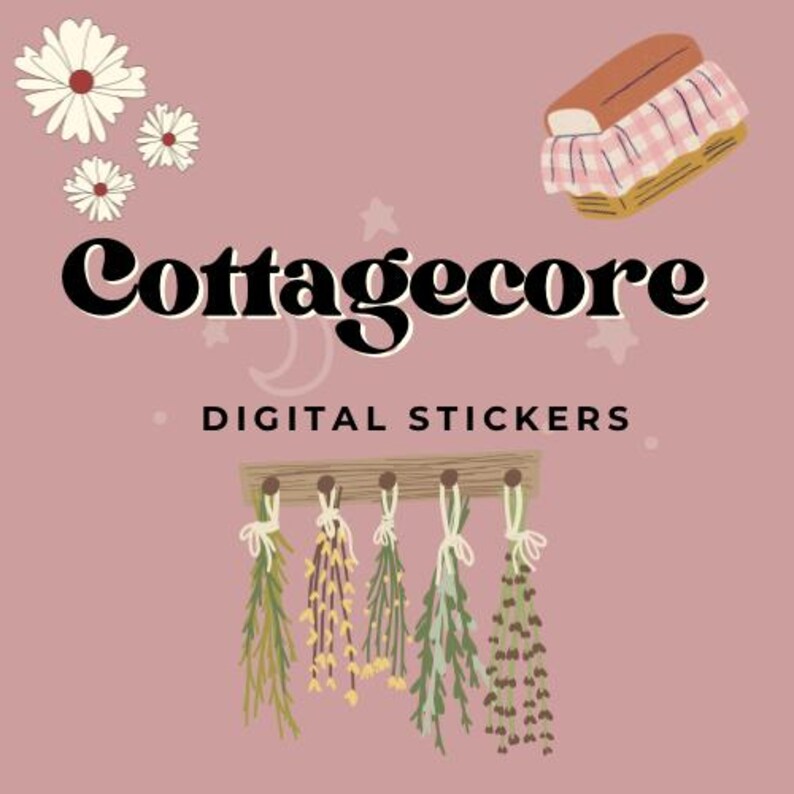 Cottagecore Digital Stickers - Etsy