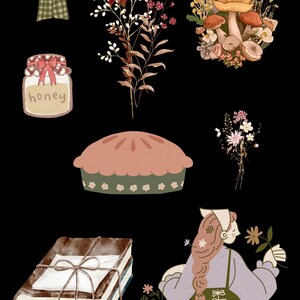 Cottagecore Digital Stickers - Etsy