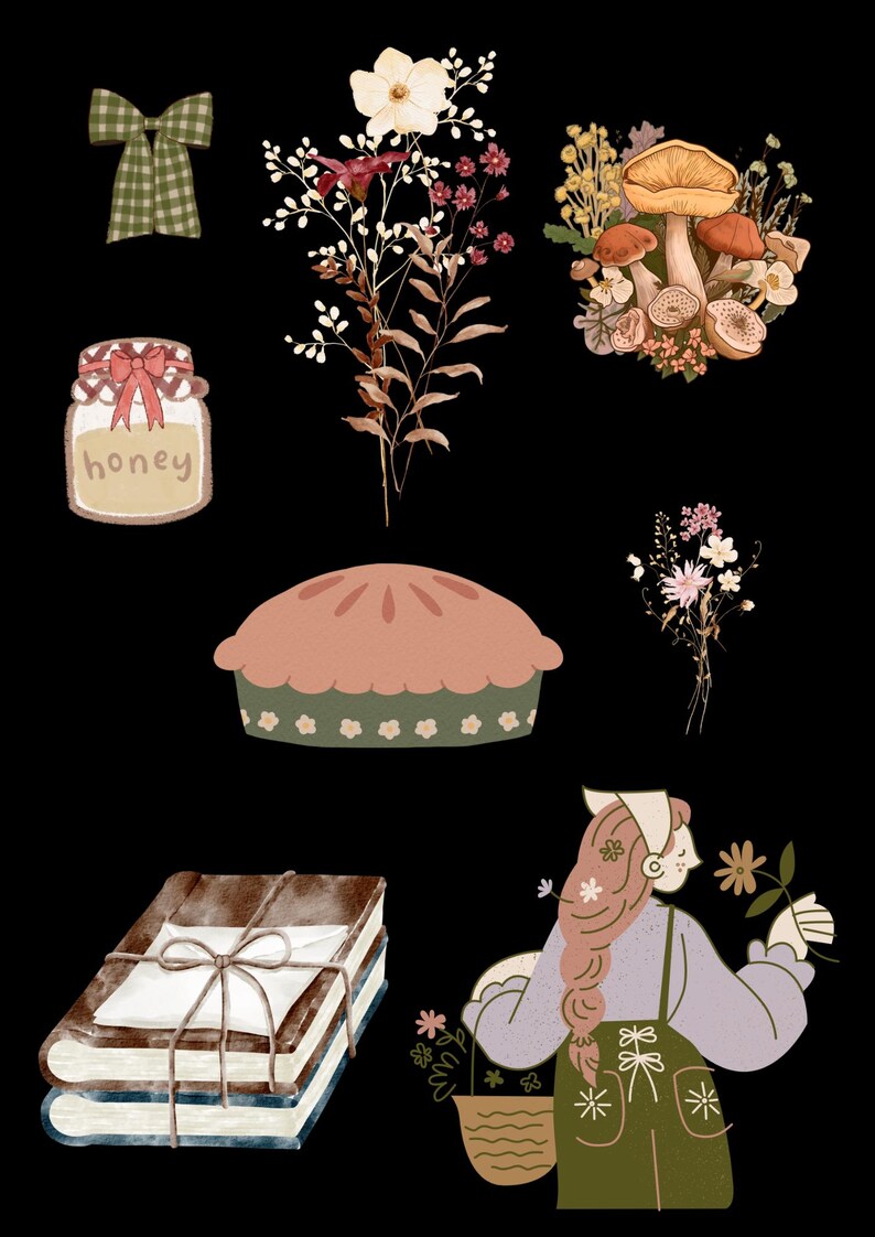 Cottagecore Digital Stickers - Etsy