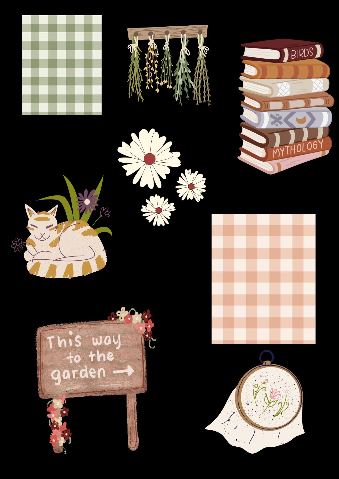 Cottagecore Digital Stickers - Etsy