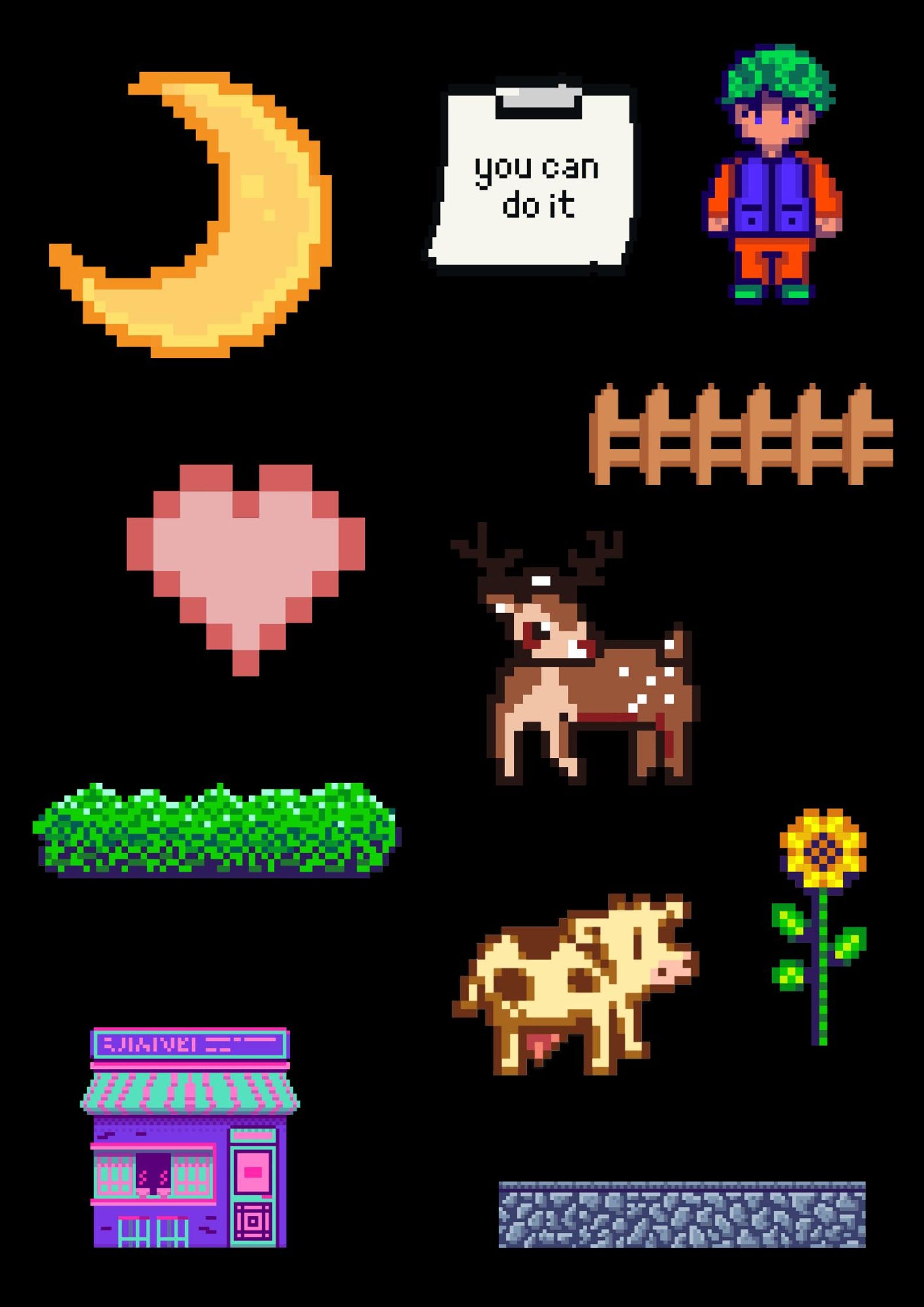 Stardew Valley Inspired Stickers Digital - Etsy