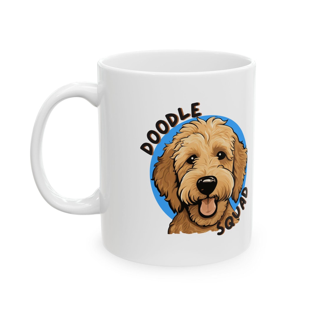 Doodle Squad Ceramic Mug 11oz, 15 Oz Goldendoodle Gift Cute - Etsy