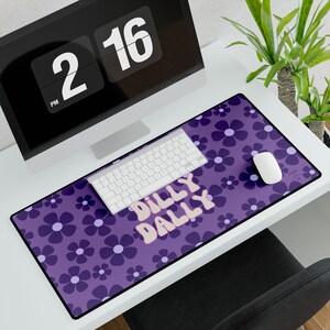 Born to Dilly Dally Desk Mat Purple - Etsy
