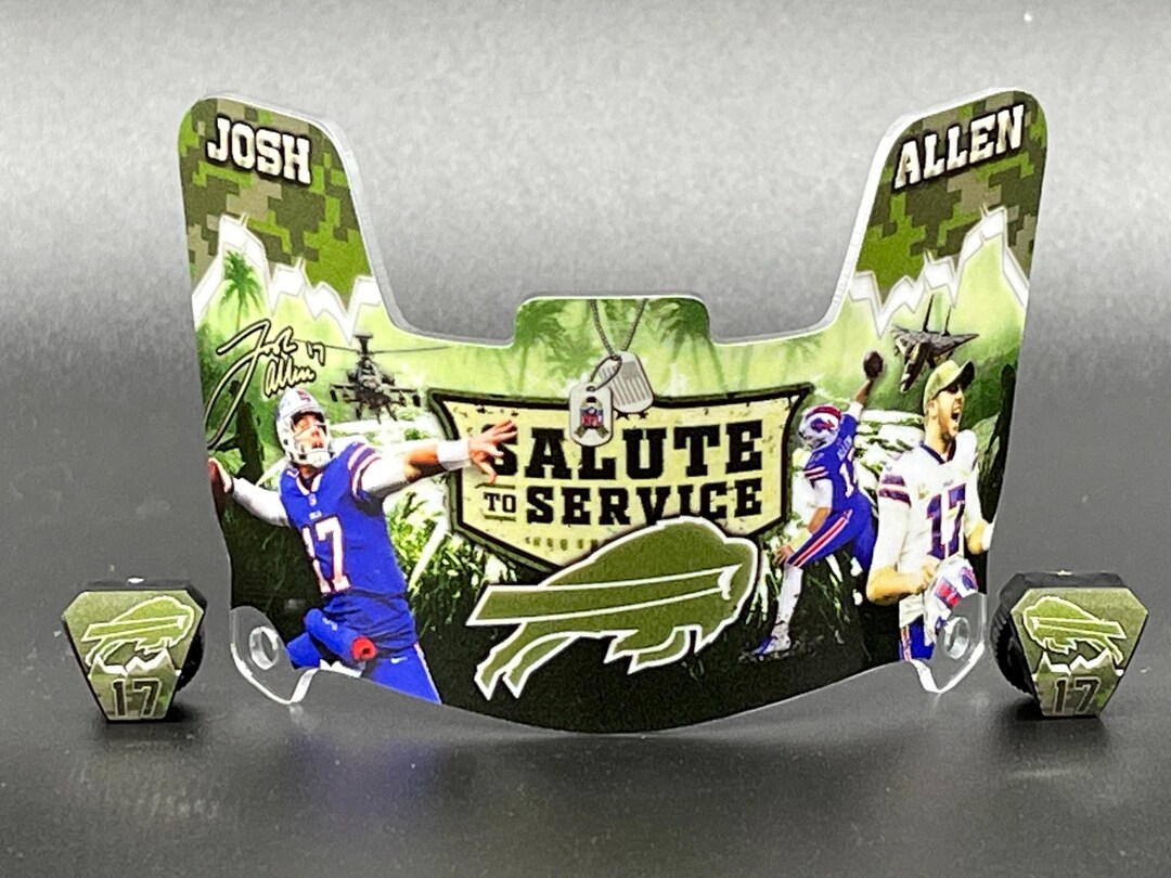 Custom Josh Allen Mini Helmet Visor Salute to Service (hard Style) - Etsy