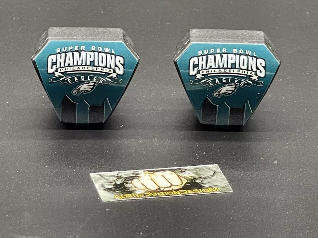 Philadelphia Eagles Super Bowl Champions Full Size Helmet Visor Clips ...