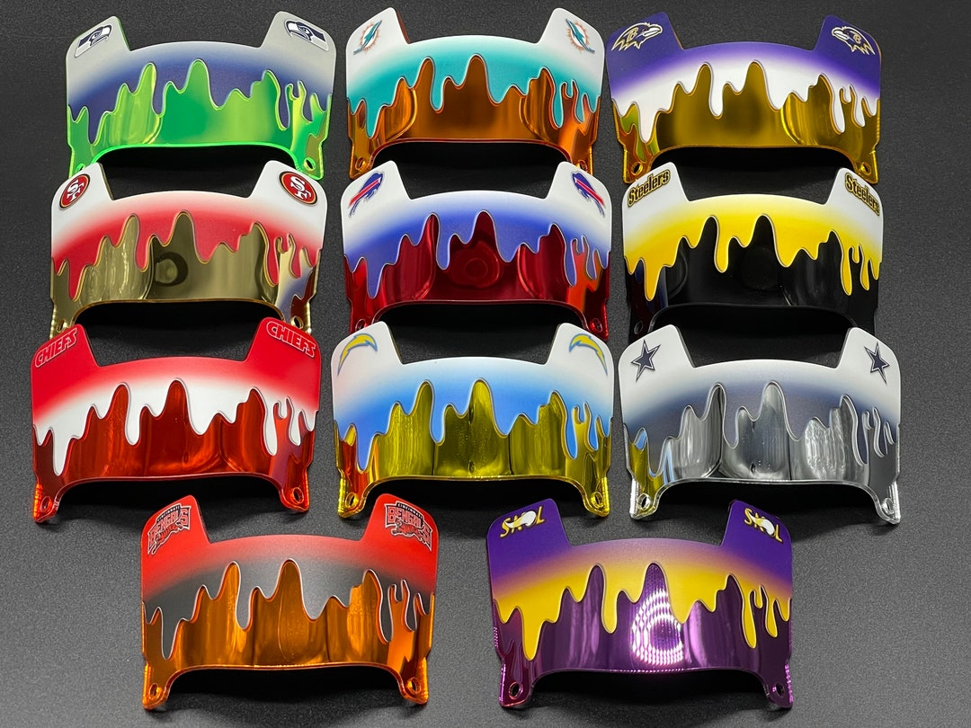 Team Drip Mini Chrome Mirror Helmet Visors display Only Many Clip Color ...