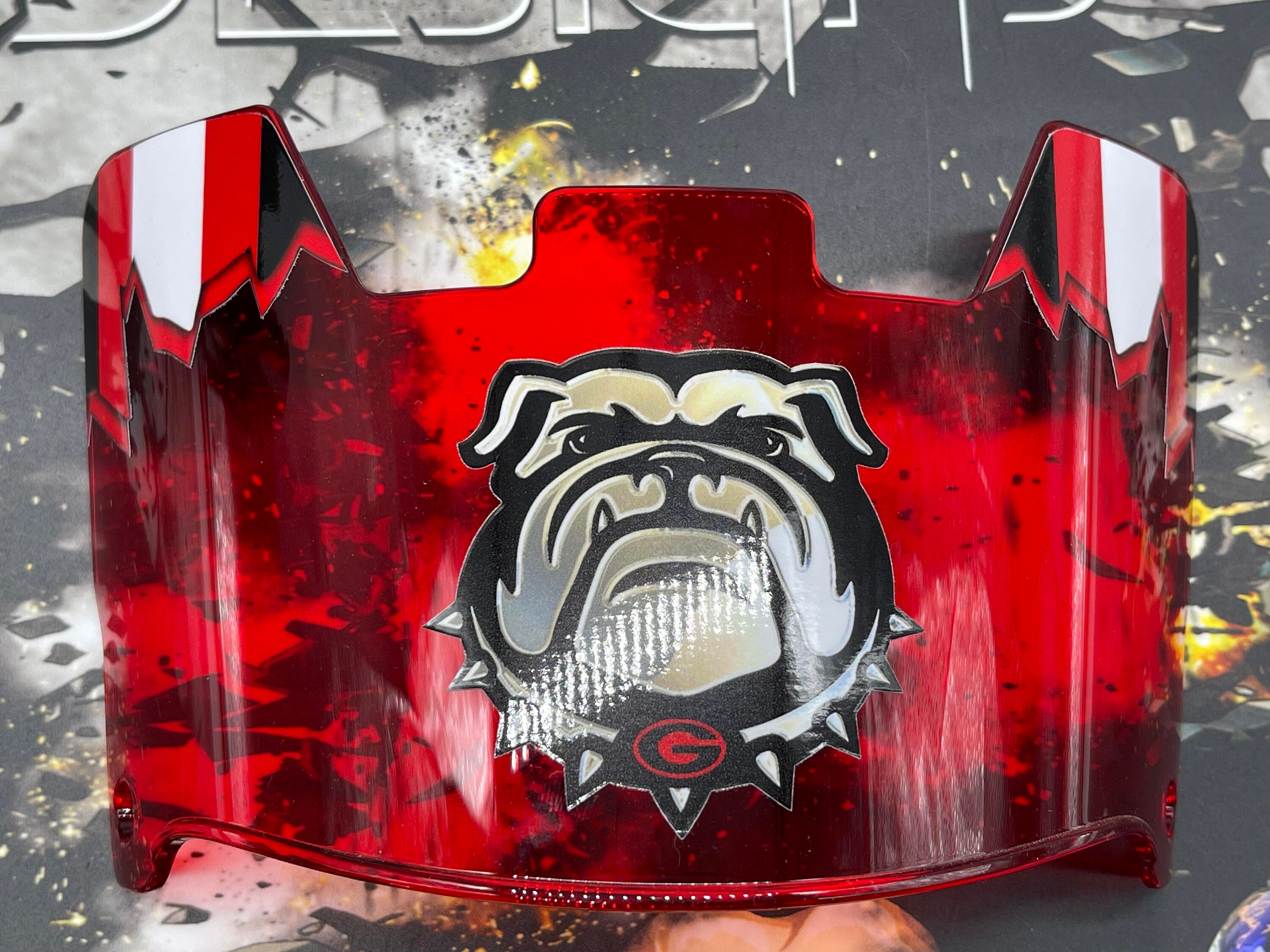 Georgia Bulldogs Custom Visor for Full Size Helmet, Your Choice - Etsy