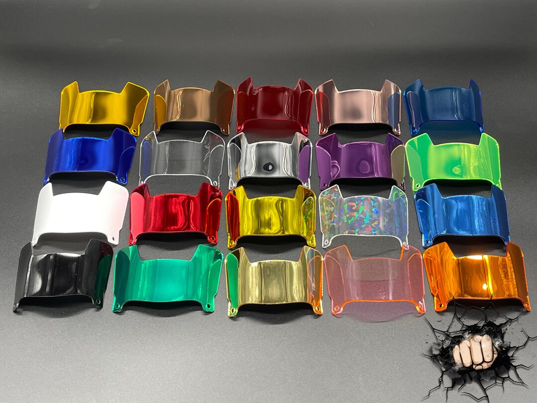 Mini Chrome Mirror Helmet Visors display Only Many Clip Color Choices ...