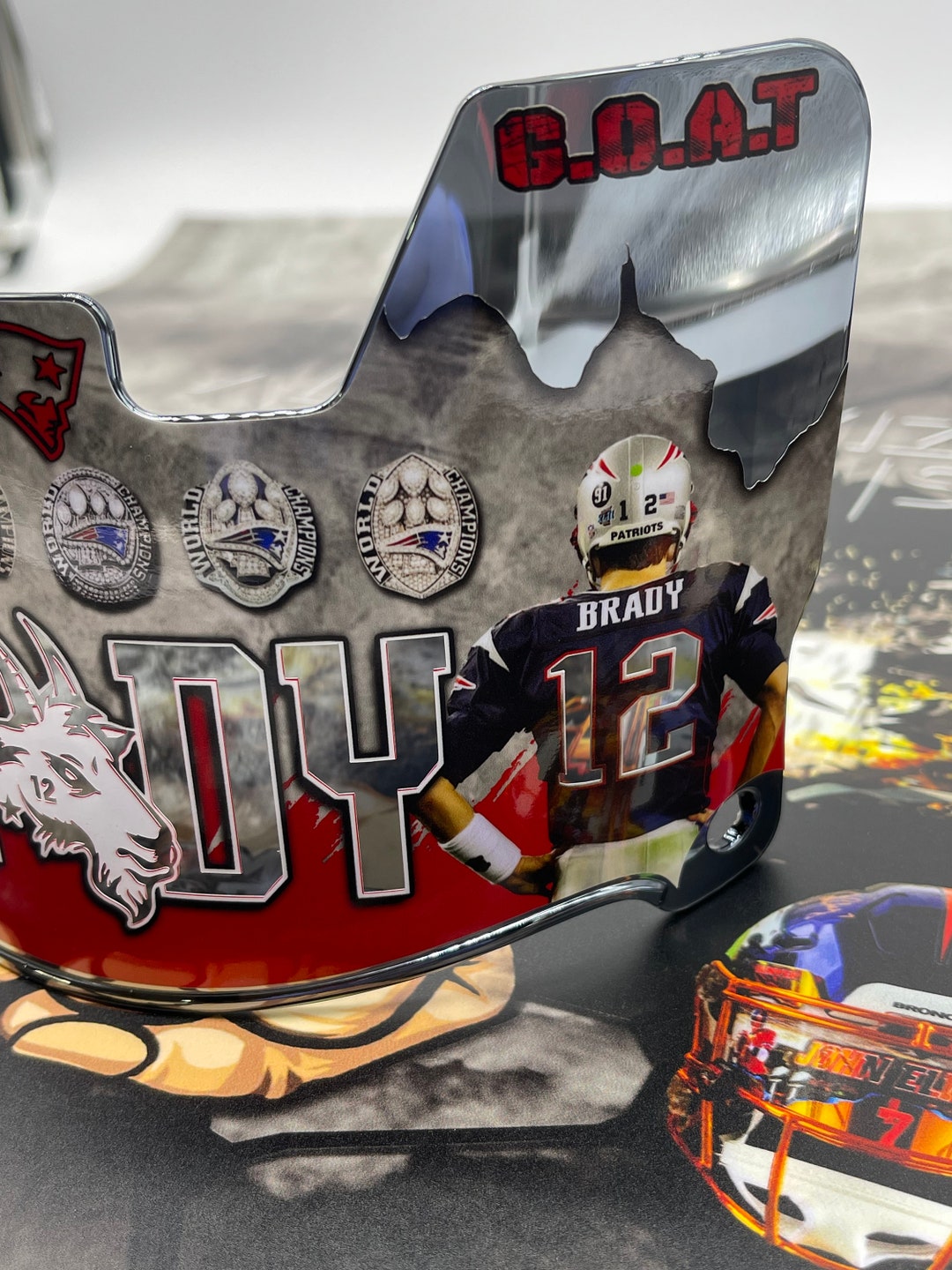 Tom Brady Custom Full Size Visor - Etsy