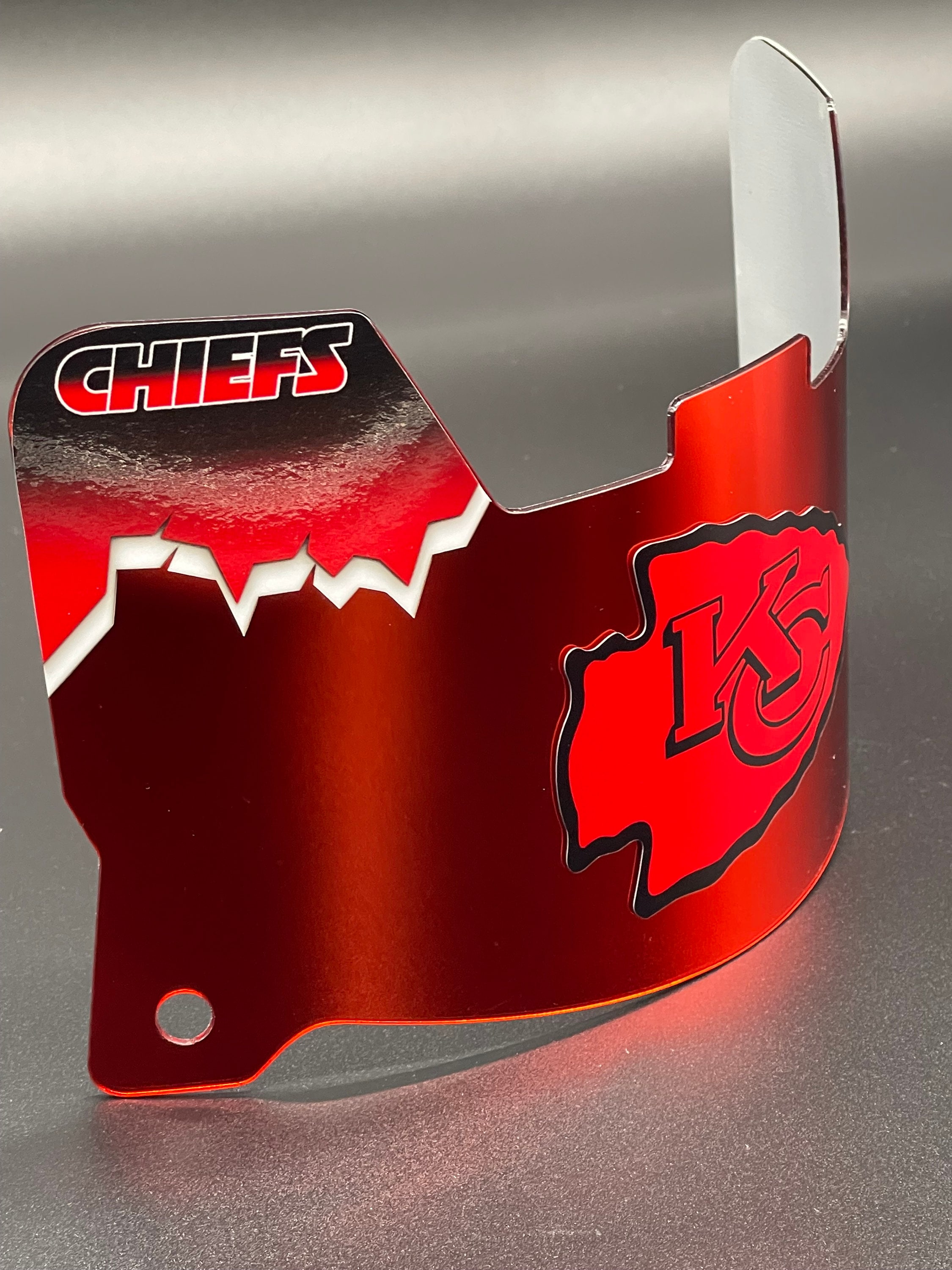 Kansas City Chiefs Full Size Helmet Red Chrome Team Visor - Etsy
