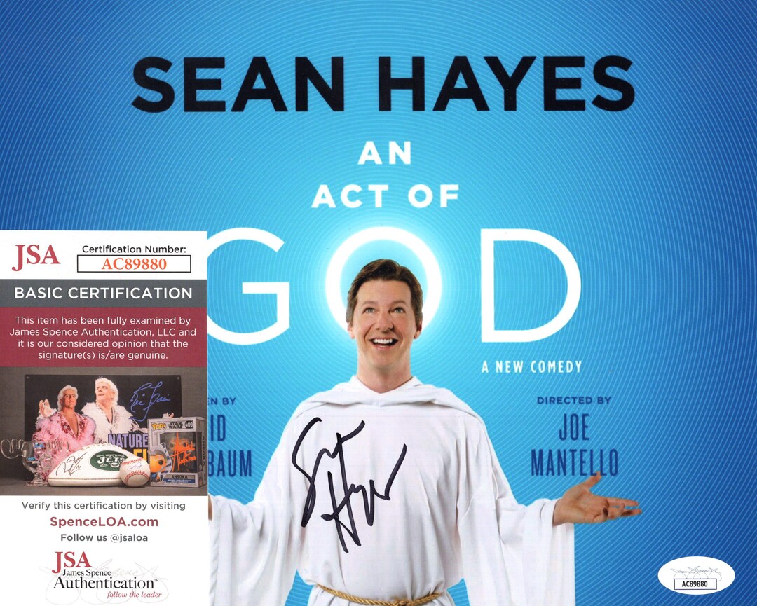 Sean Hayes Actor Hand Signed Autograph 8x10 Photo an Act of God With ...