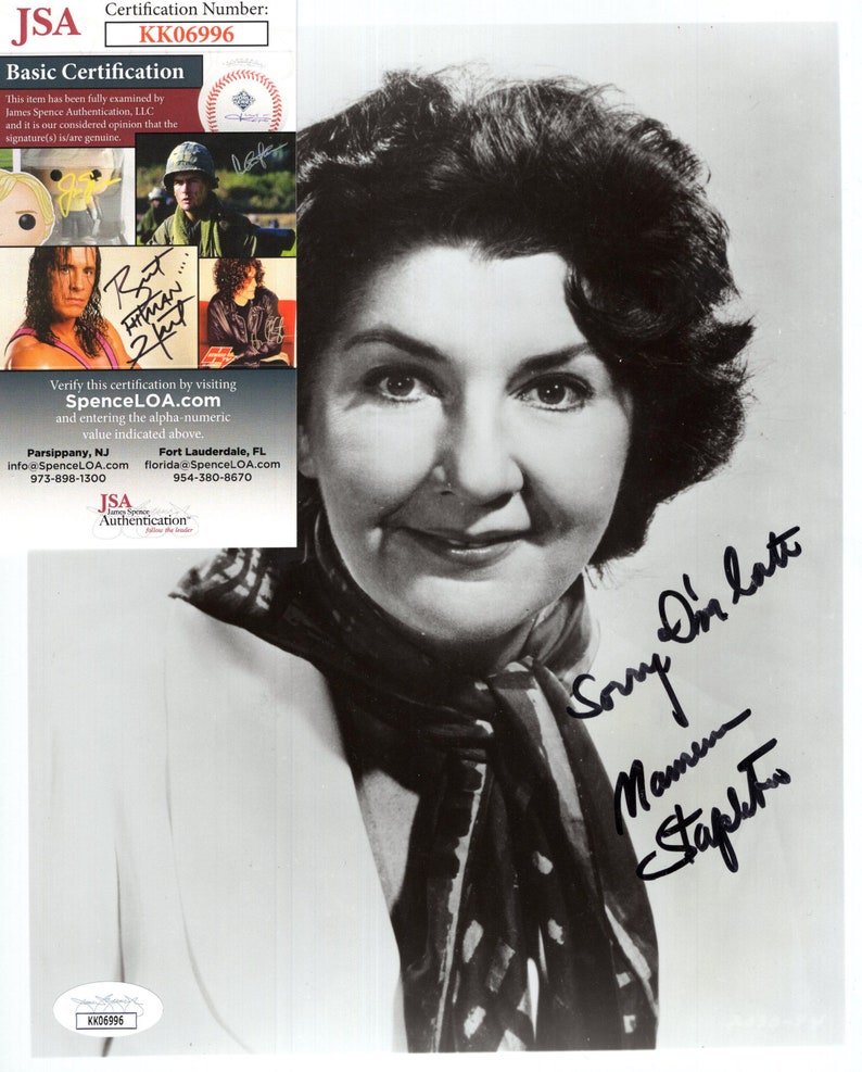 Maureen Stapleton Actress Hand Signed Autograph 8x10 Photo With JSA COA ...