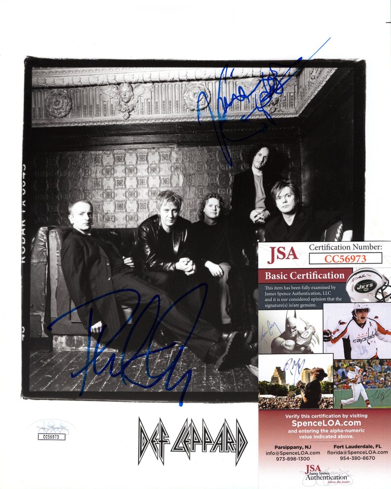 Vivian Campbell Phil Collen Def Leppard Hand Signed Autograph 8x10 ...