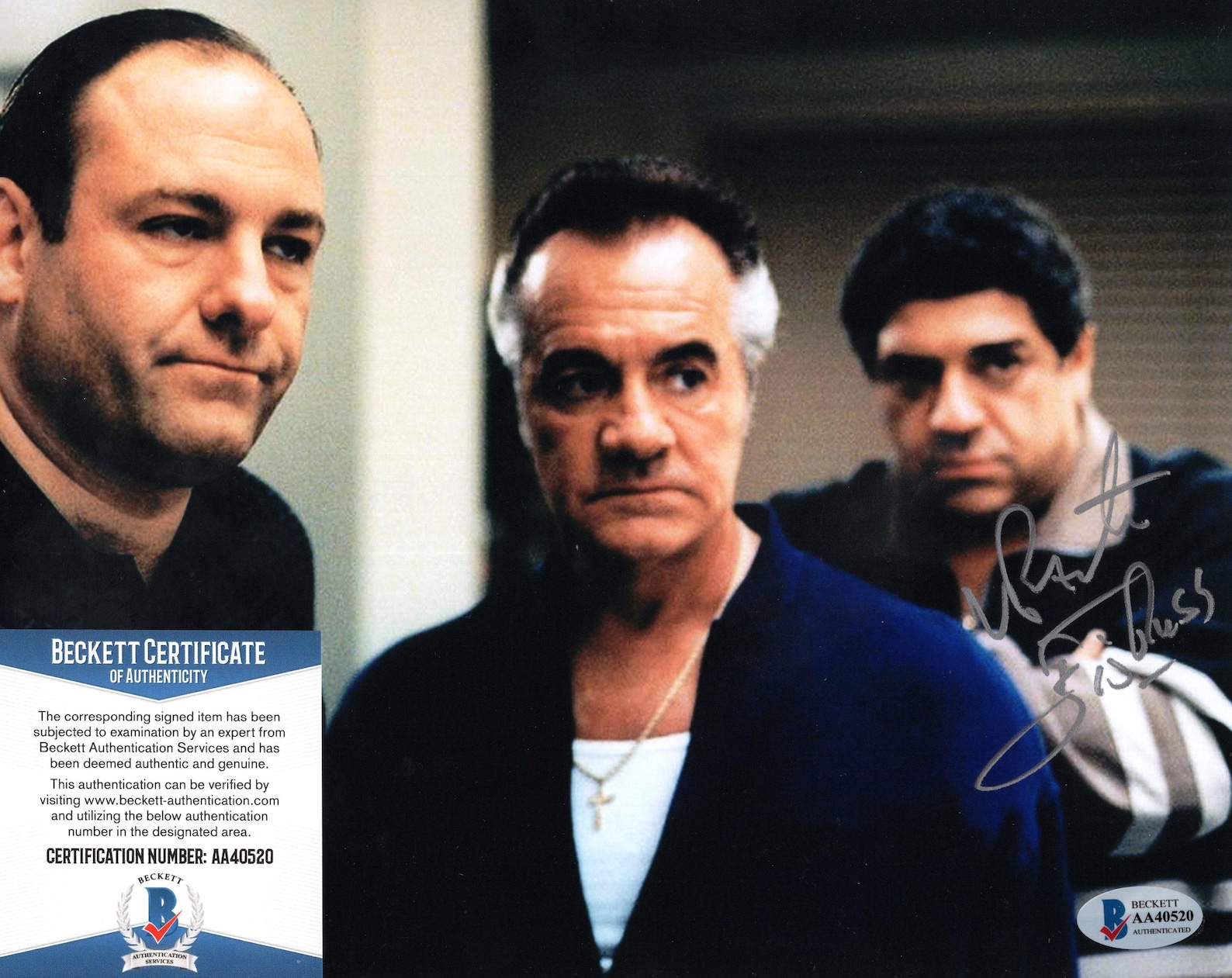 Vincent Pastore Sopranos Actor Hand Signed Autograph 8x10 Photo With ...