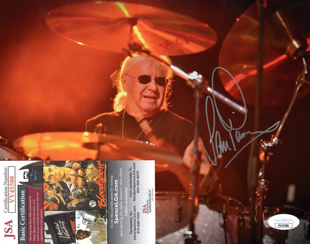 Ian Paice Drummer Deep Purple Hand Signed Autograph 8x10 Photo With JSA ...