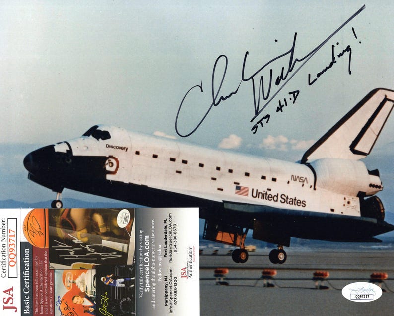 Charles Walker NASA Astronaut Hand Signed Autograph 8x10 Photo With JSA ...