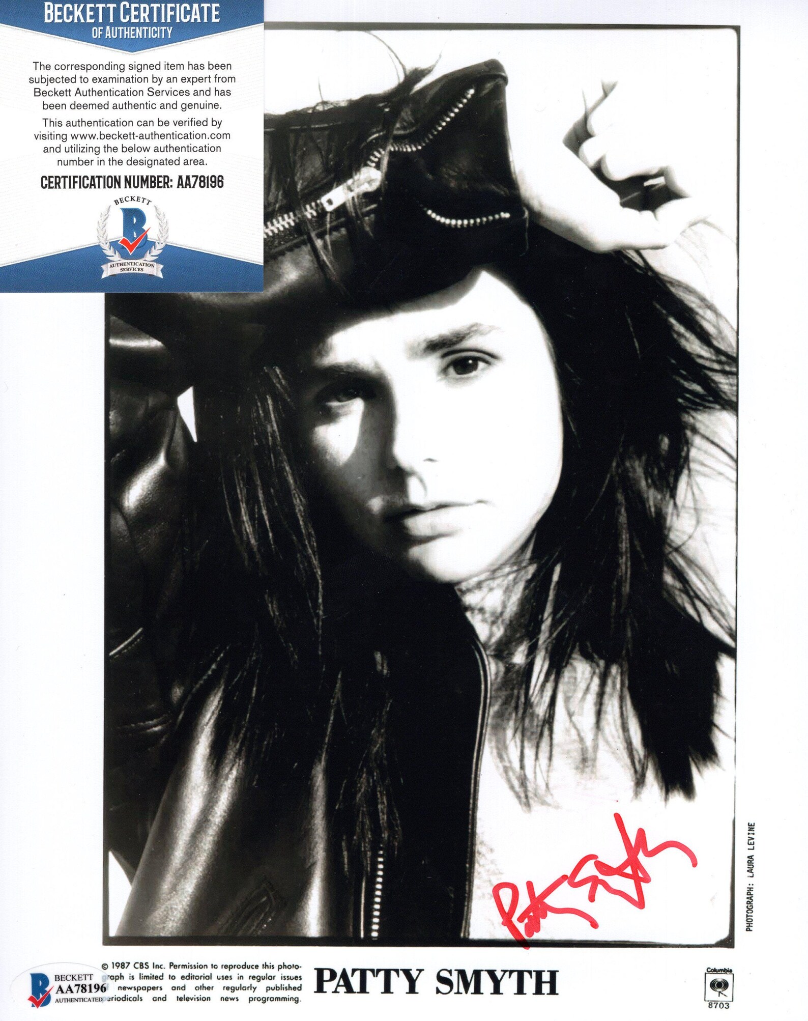 Patty Smyth Rock Singer Hand Signed Autograph 8x10 Photo With Beckett ...