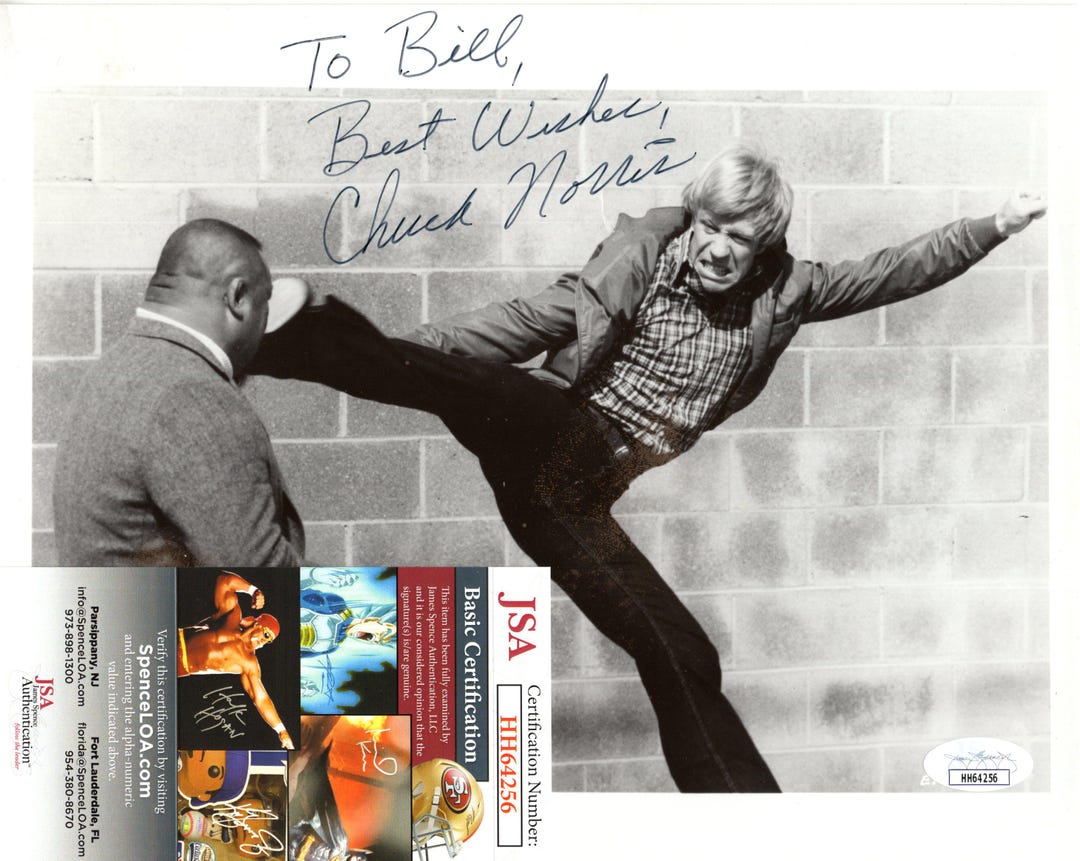 Chuck Norris Actor Martial Artist Hand Signed Autograph 8x10 Photo With ...