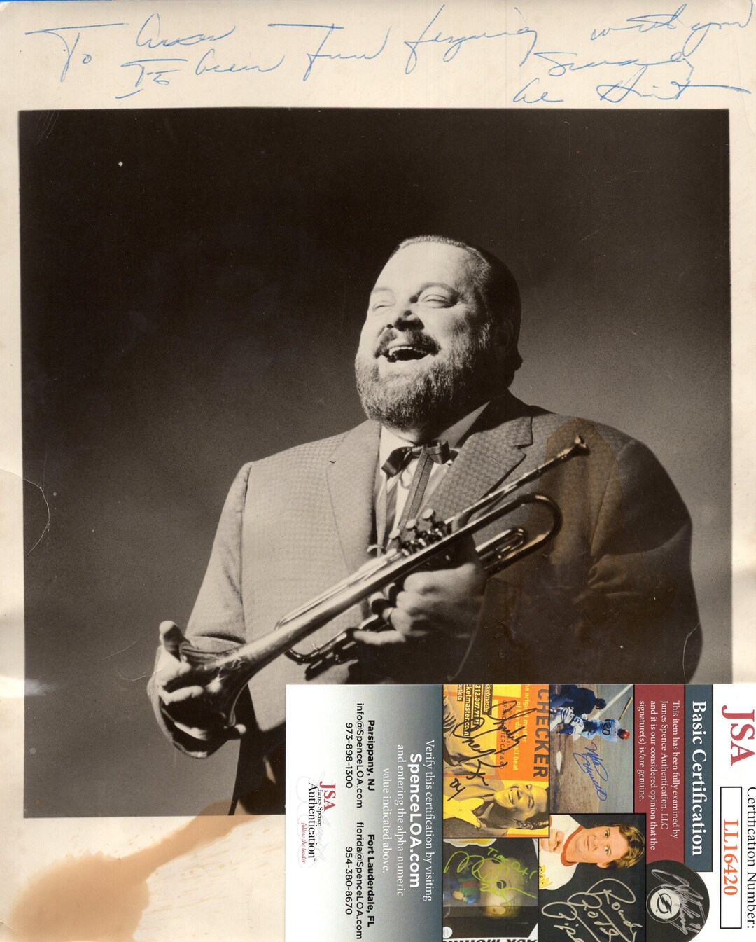 Al Hirt Jazz Musician Hand Signed Autograph 8x10 Vintage Photo With JSA ...