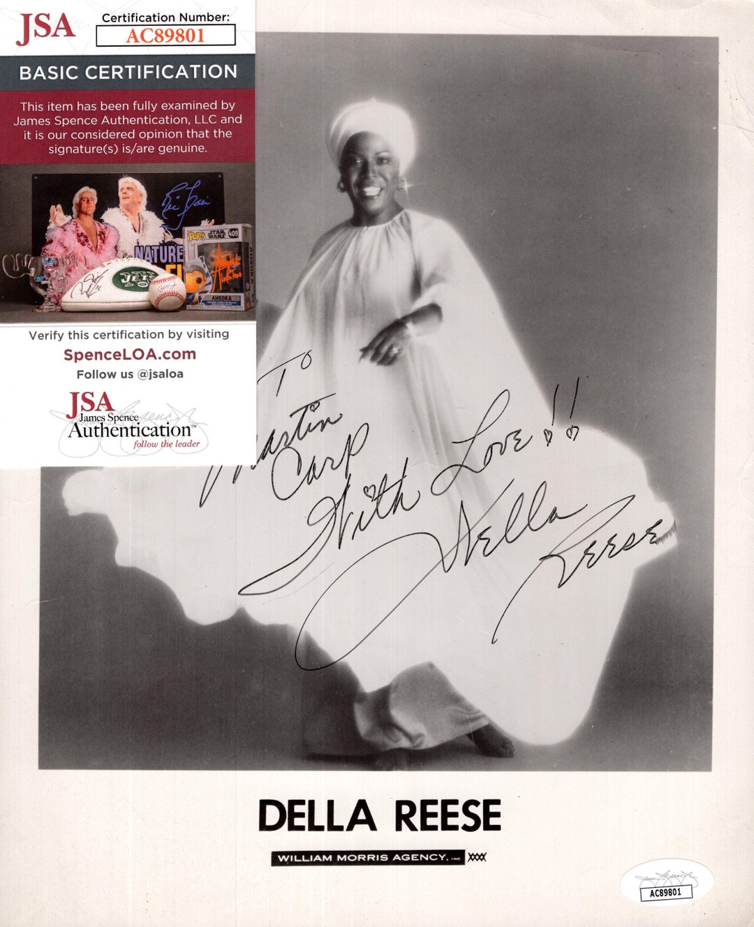 Della Reese Singer Actress Hand Signed Autograph 8x10 Photo With JSA ...