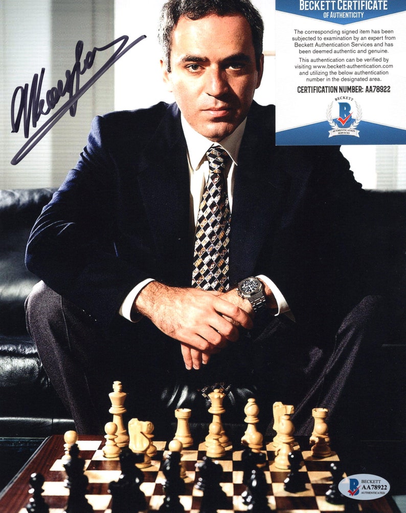 Garry Kasparov Chess Champion Grand Master Hand Signed Autograph 8x10 ...