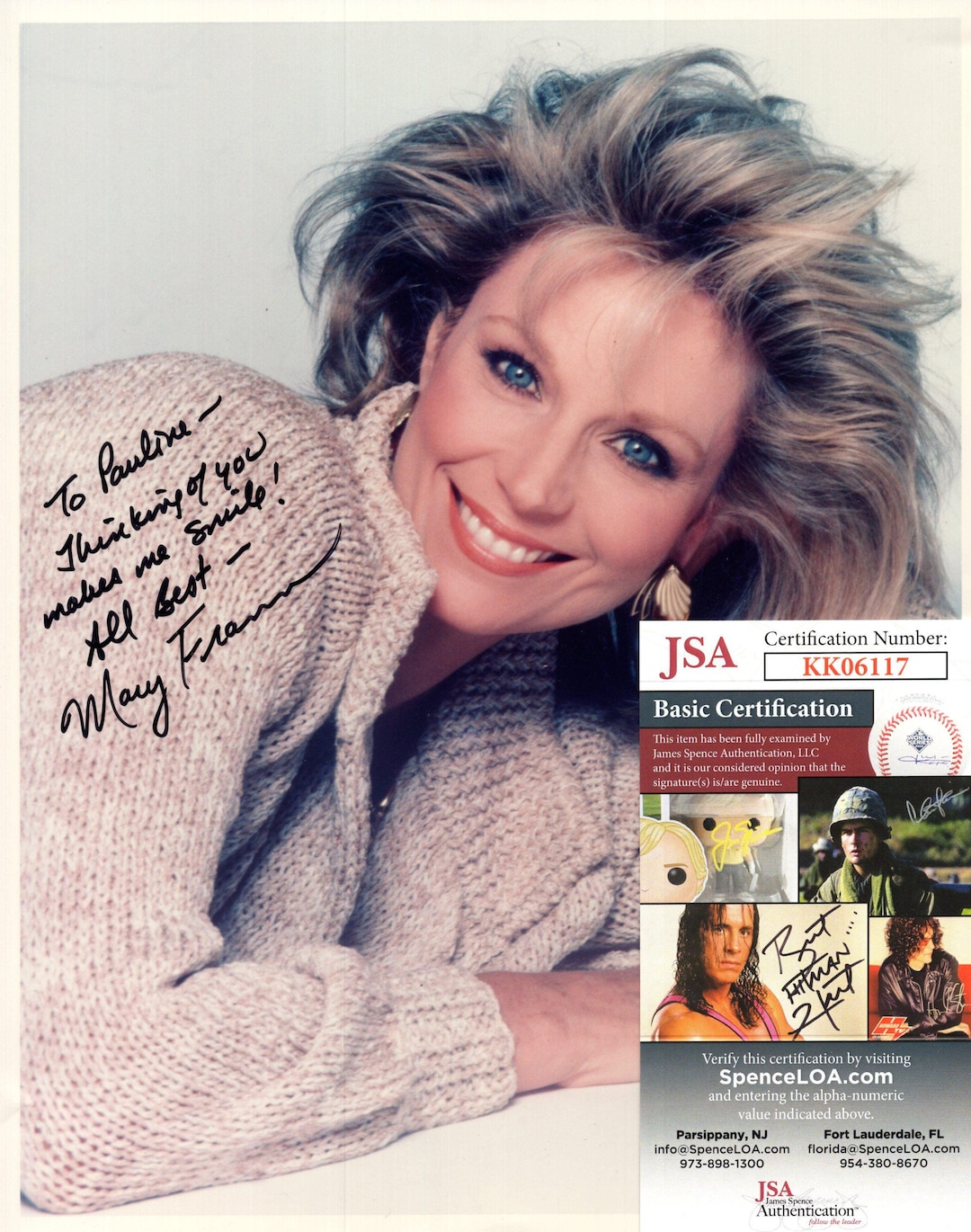 Mary Frann Actress Hand Signed Autograph 8x10 Photo With JSA COA - Etsy