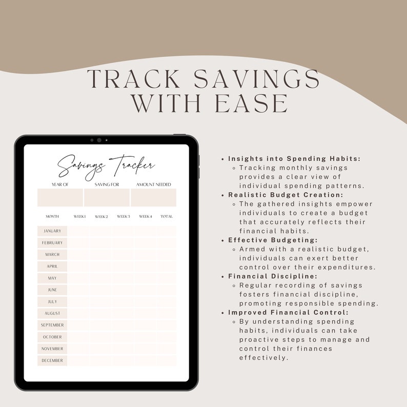 Savings Tracker - Budgeting Bliss for Financial Freedom | Digital ...