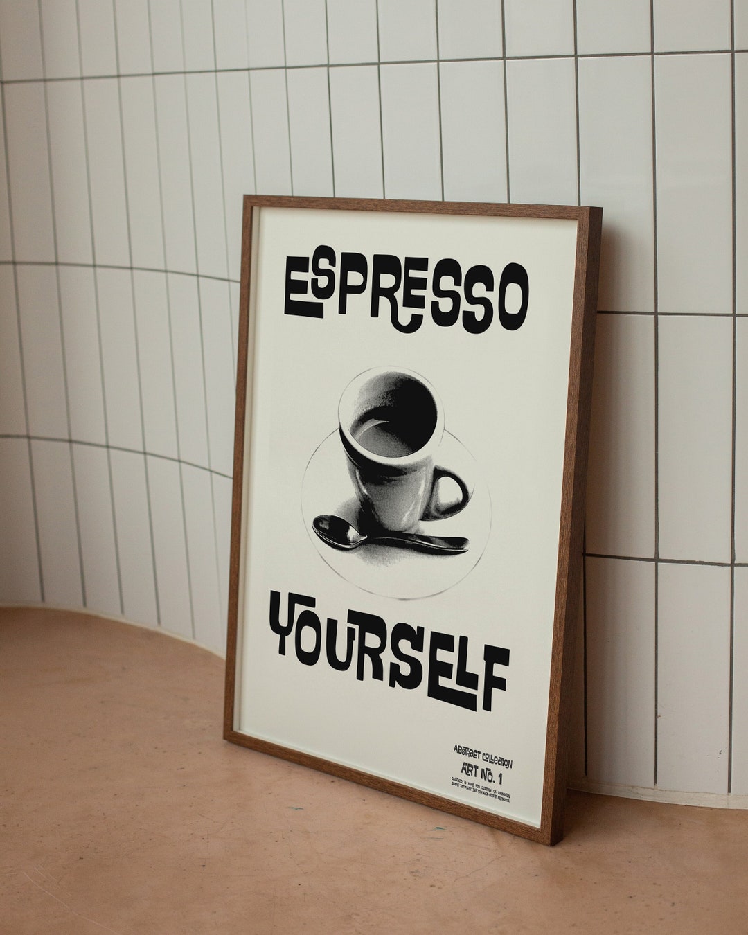 ESPRESSO-YOURSELF creamcolor, Minimalist Poster, Abstract Poster ...