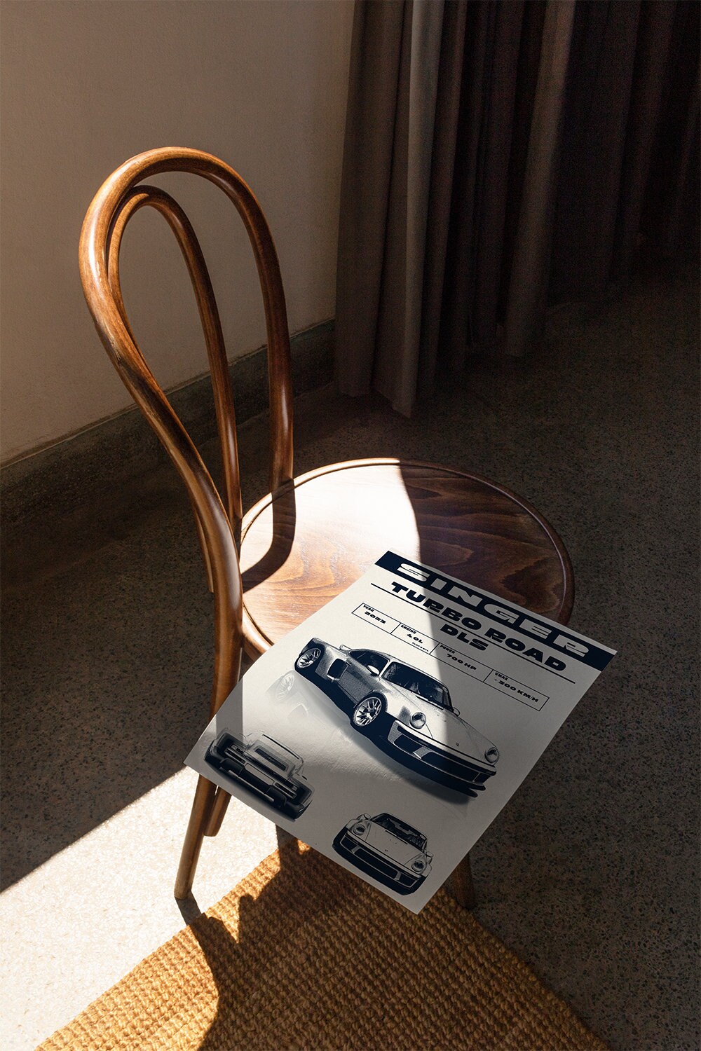 Porsche Singer DLS Poster, Porsche, Singer, Retro, Print, Car ...