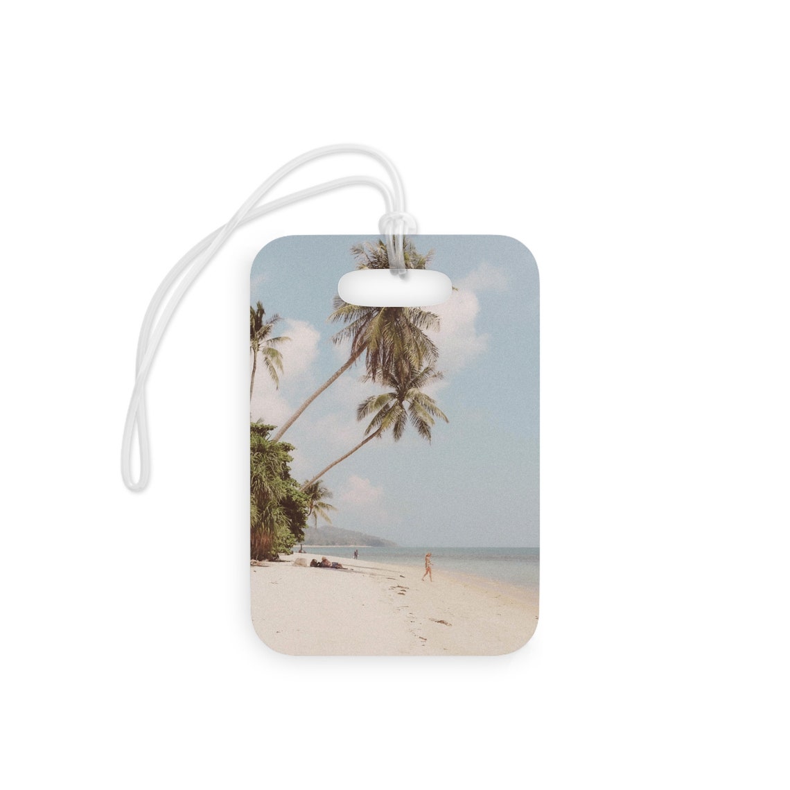 Vintage Beach Travel Lover Luggage Tag, Custom Bag Tag, Personalized ...