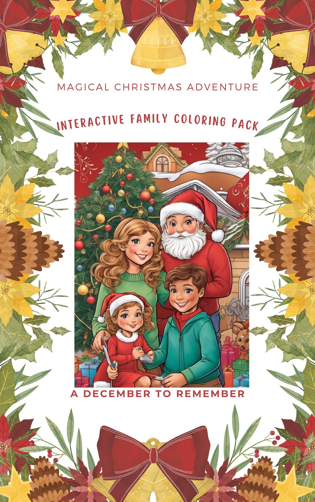 Magical Christmas Adventure: Interactive Family Coloring Pack ...
