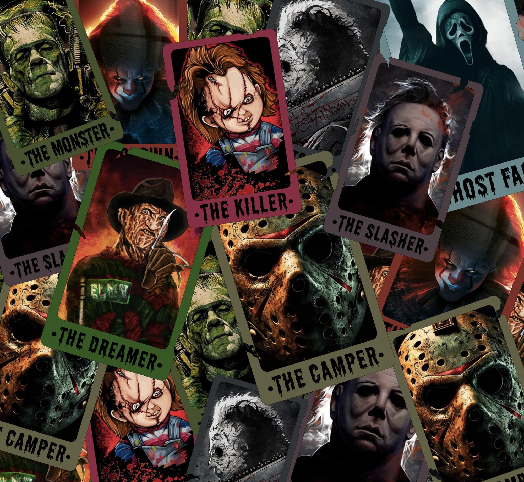 Horror Movie Tarot Cards 20 Oz. Customizable Skinny Tumbler - Etsy