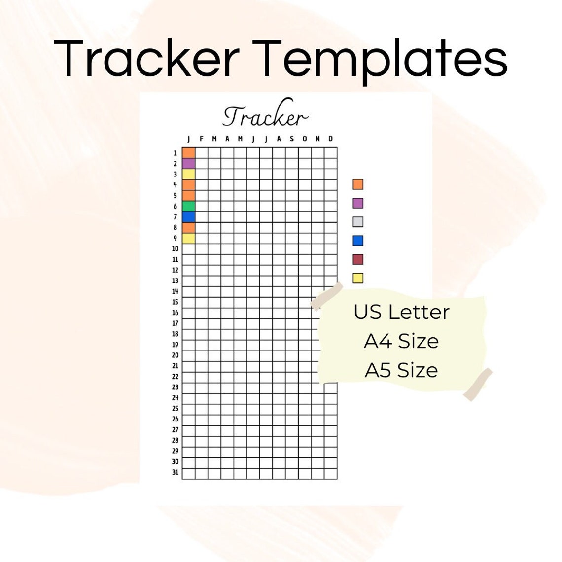 EDITABLE Tracker Templates Mood Tracker Sleep Tracker Trackers ...